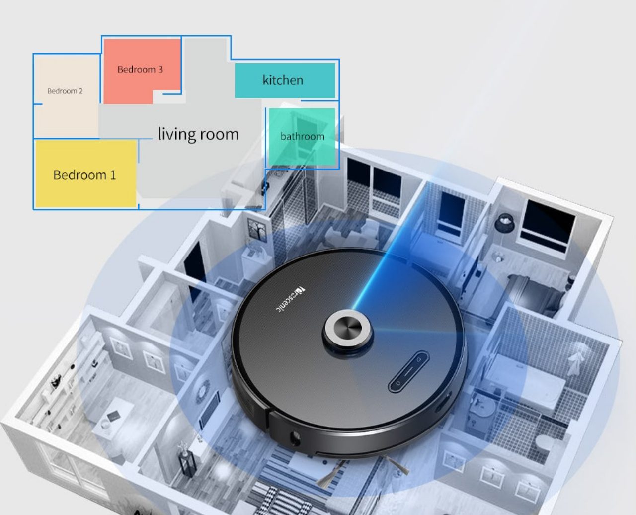 Robot hút bụi Proscenic M8 PRO, đang khuyến mãi