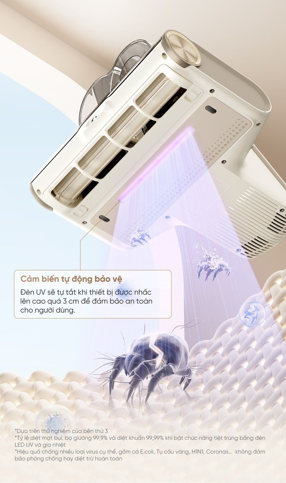 Dreame D20 Pro máy hút bụi giường nệm - Cao Thiên Phát